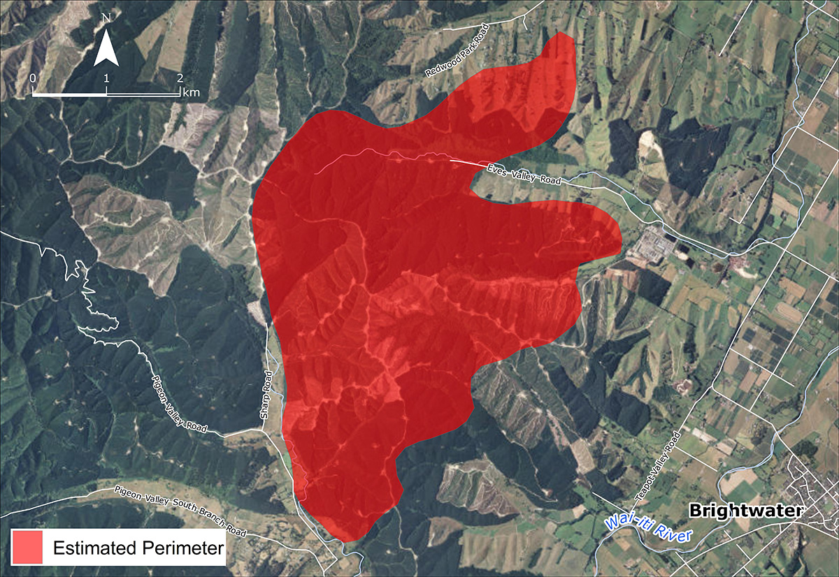 Fire perimeter - Nelson Tasman Civil Defence